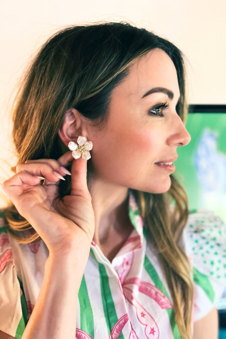 Sheridan French Freshwater Pearl Spring Bloom Earring